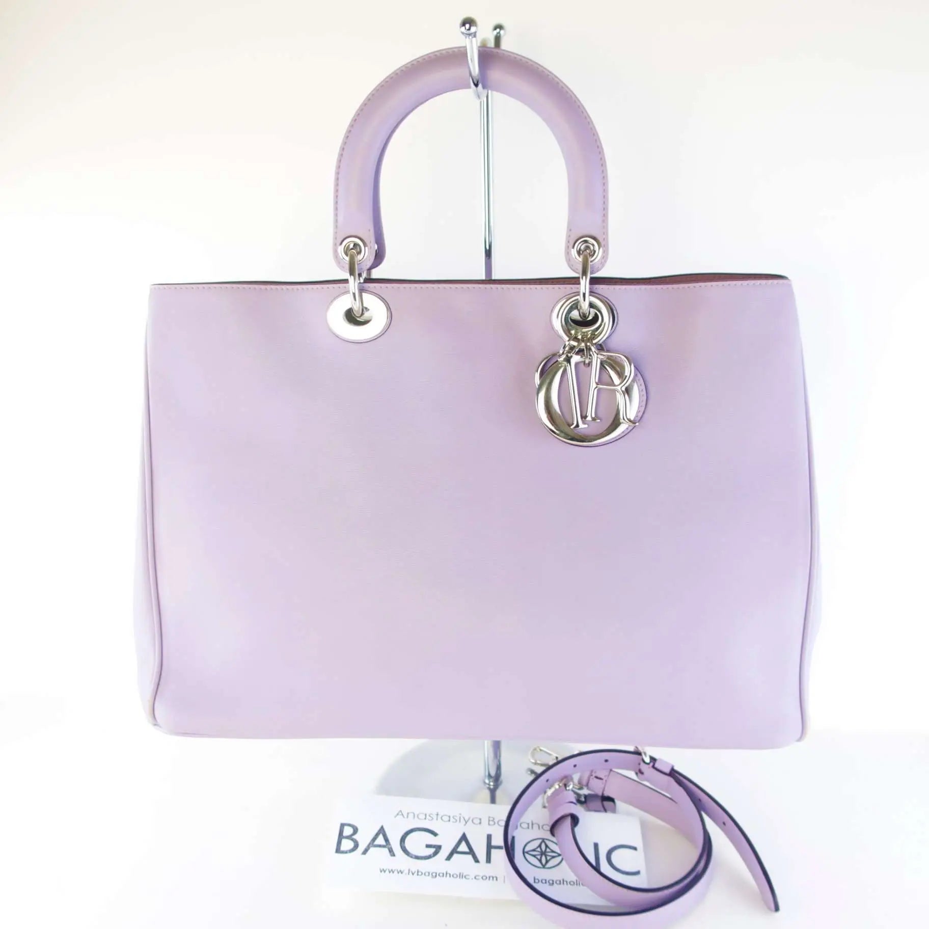 Christian Dior Limited Edition Large Lilac Diorissimo Shoulder Bag ...