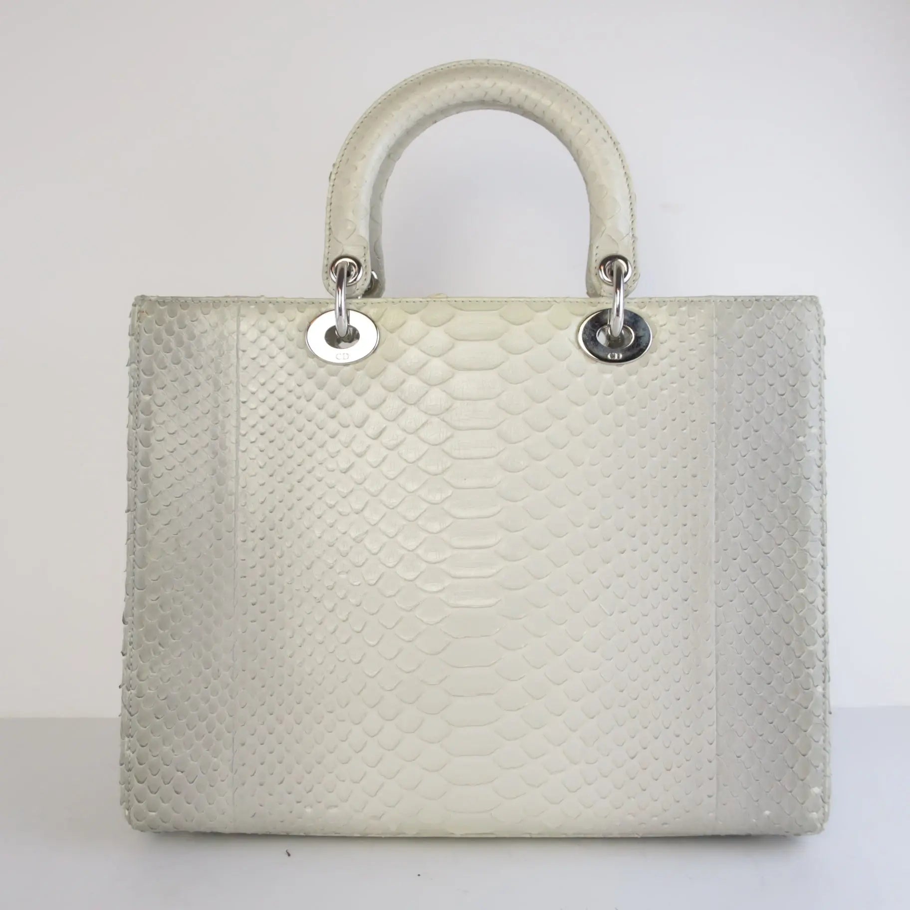 Dior Beige Python Large Lady Dior Shoulder Bag – Bagaholic