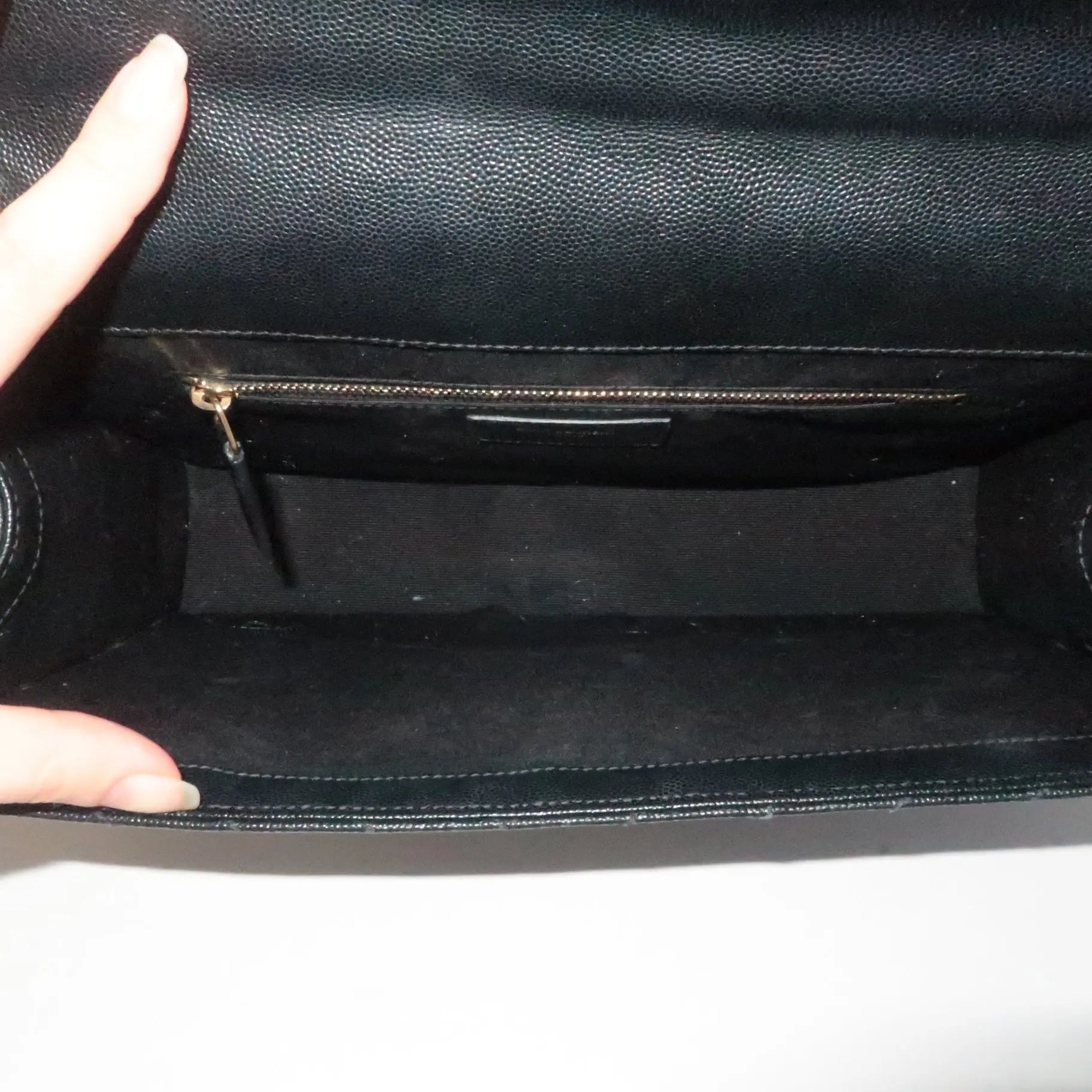 YSL Saint-Laurent Black Caviar Large Envelope Bag – Bagaholic