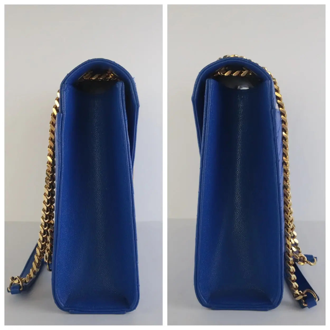 YSL Saint Laurent Blue Caviar Large Envelope Bag – Bagaholic